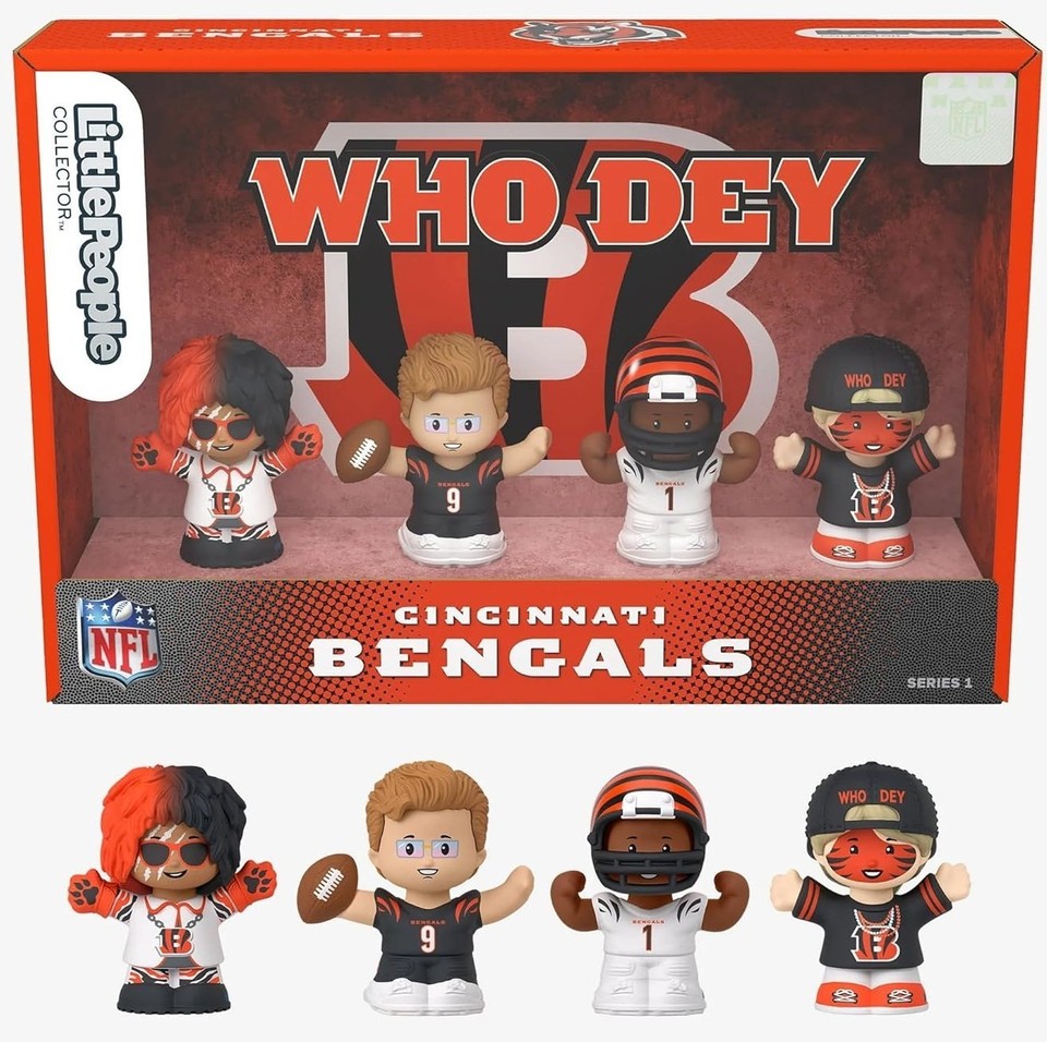 Fisher Price Little People Collector Cincinnati Bengals 4 Figure Set ...