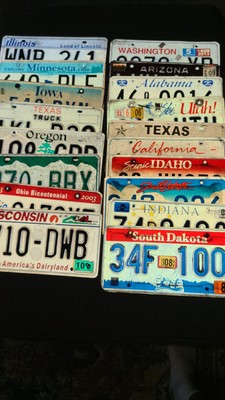 Lots of 19 Different License Plates – Older Plates Good Condition | eBay