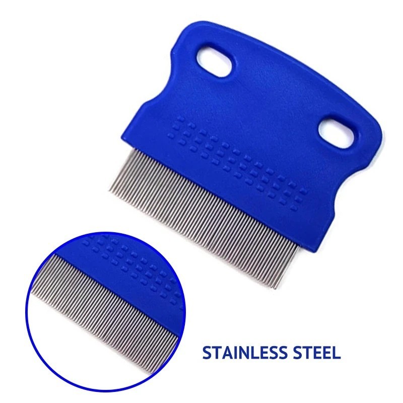 3x Nit Lice Eggs Removal Comb Ultra Fine Metal Teeth Hair Pet Fur Flea ...