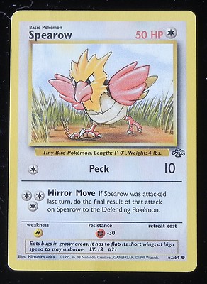1999 RARE Spearow Peck Card (Jungle Set) LV. 13 #21 62/64 | eBay