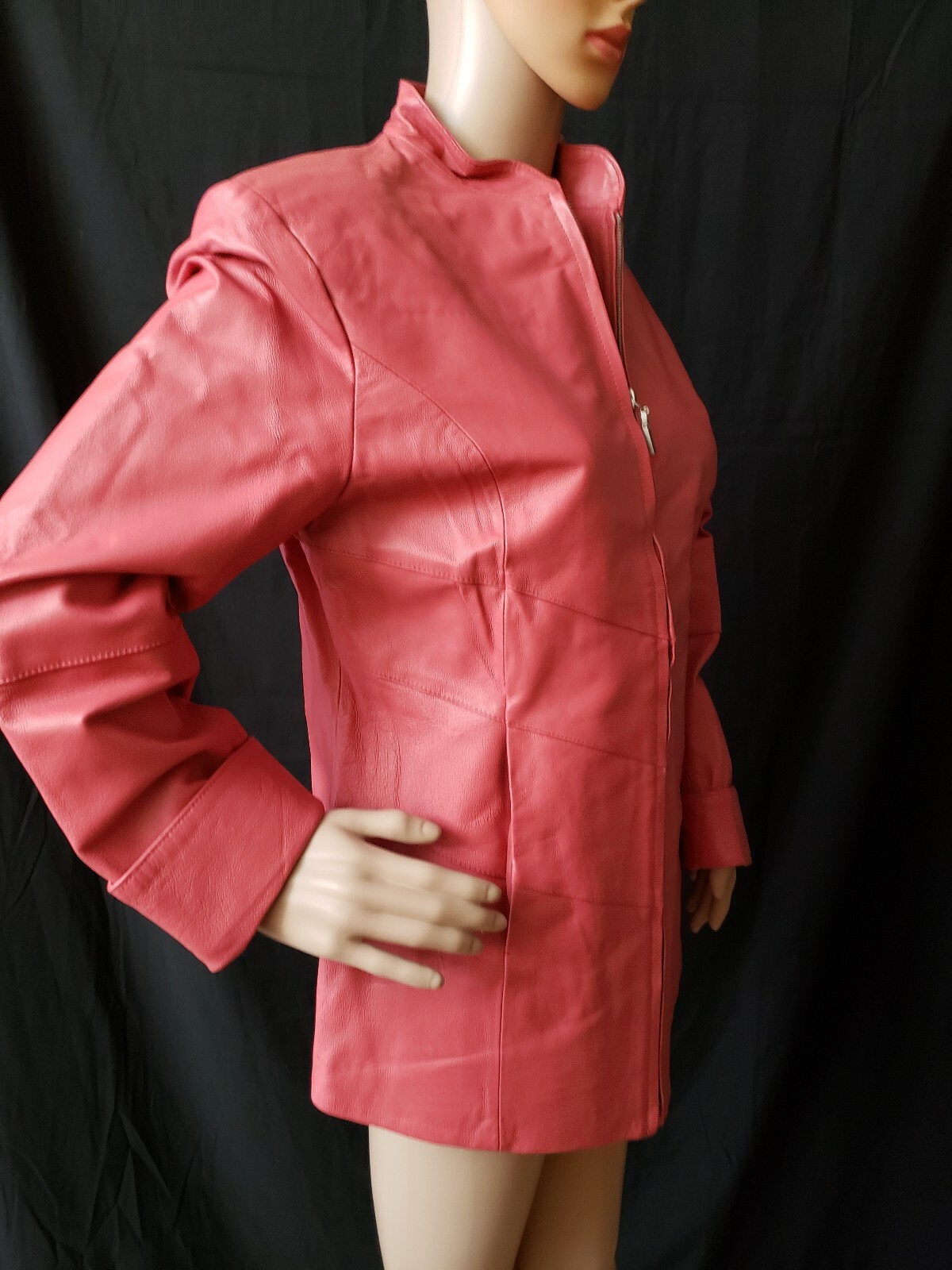 Pamela McCoy Collections Genuine Leather Women Blazer… - Gem