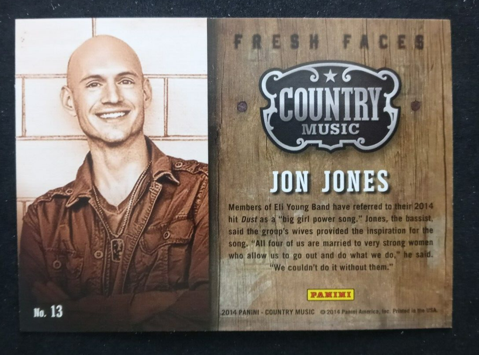 2014 Panini Country Music Fresh Faces Card Jon Jones #13 | eBay