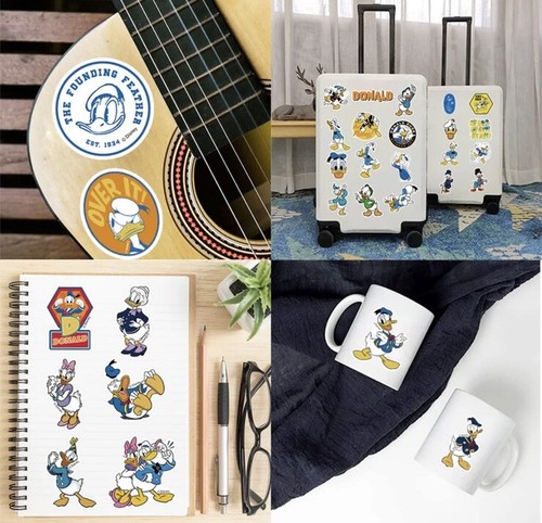 Donald Duck Stickers 50 Pcs, Die Cut Decals Daisy Mickey Minnie US ...