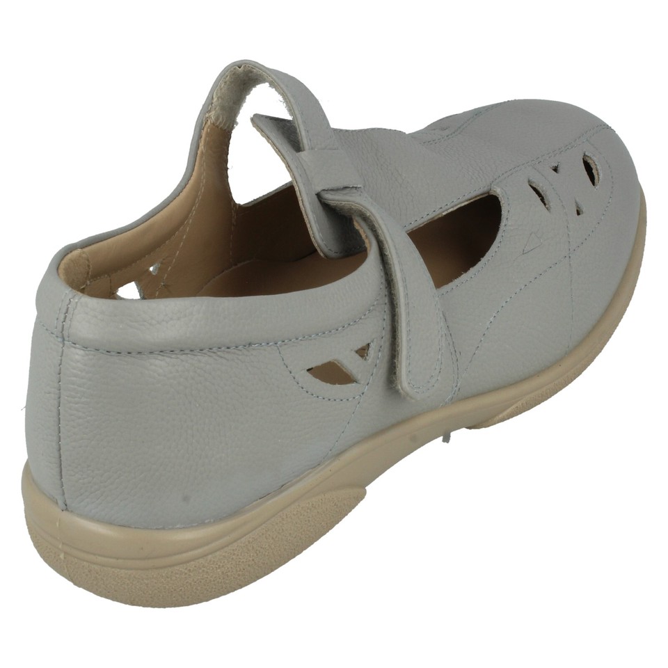 Ladies Hook & Loop Easy B Leather Casual Shoes: Flavia (Factory Seconds ...
