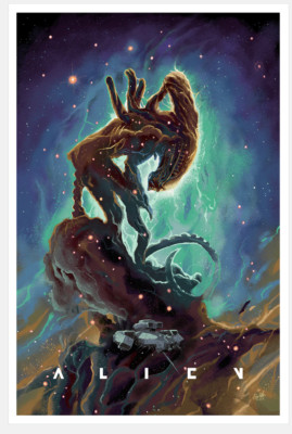 Alien Xenomorph In Space Movie Film Poster Giclee Print Art 24x36 Mondo ...