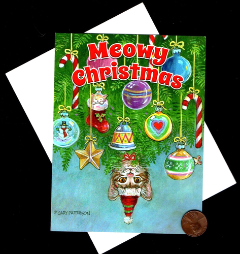 HTF GARY PATTERSON Cat Kitten Ornaments Mouse - Small Christmas ...