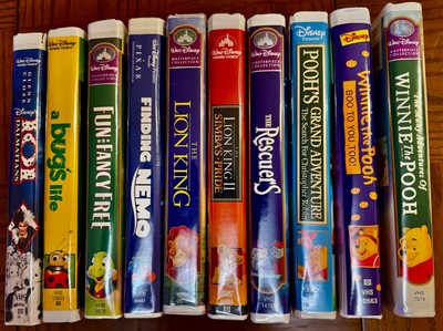 Lot of 10 Vintage - Walt Disney & Pixar VHS Tapes Masterpiece ...