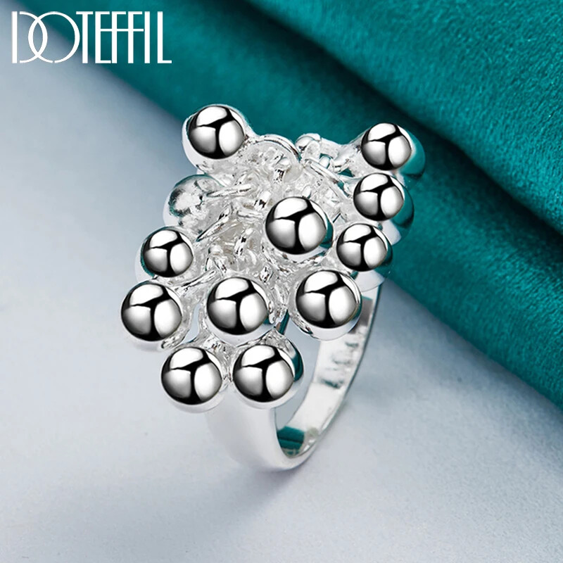 DOTEFFIL 925 Sterling Silver Smooth Grape Beads Ring Fashion Wedding Jewelry | eBay