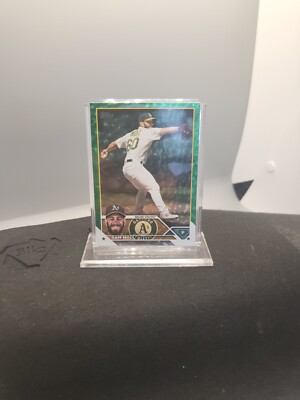 2023 Topps Series 1 Sam Moll Green Ice Foil 265/499 Athletics Color ...