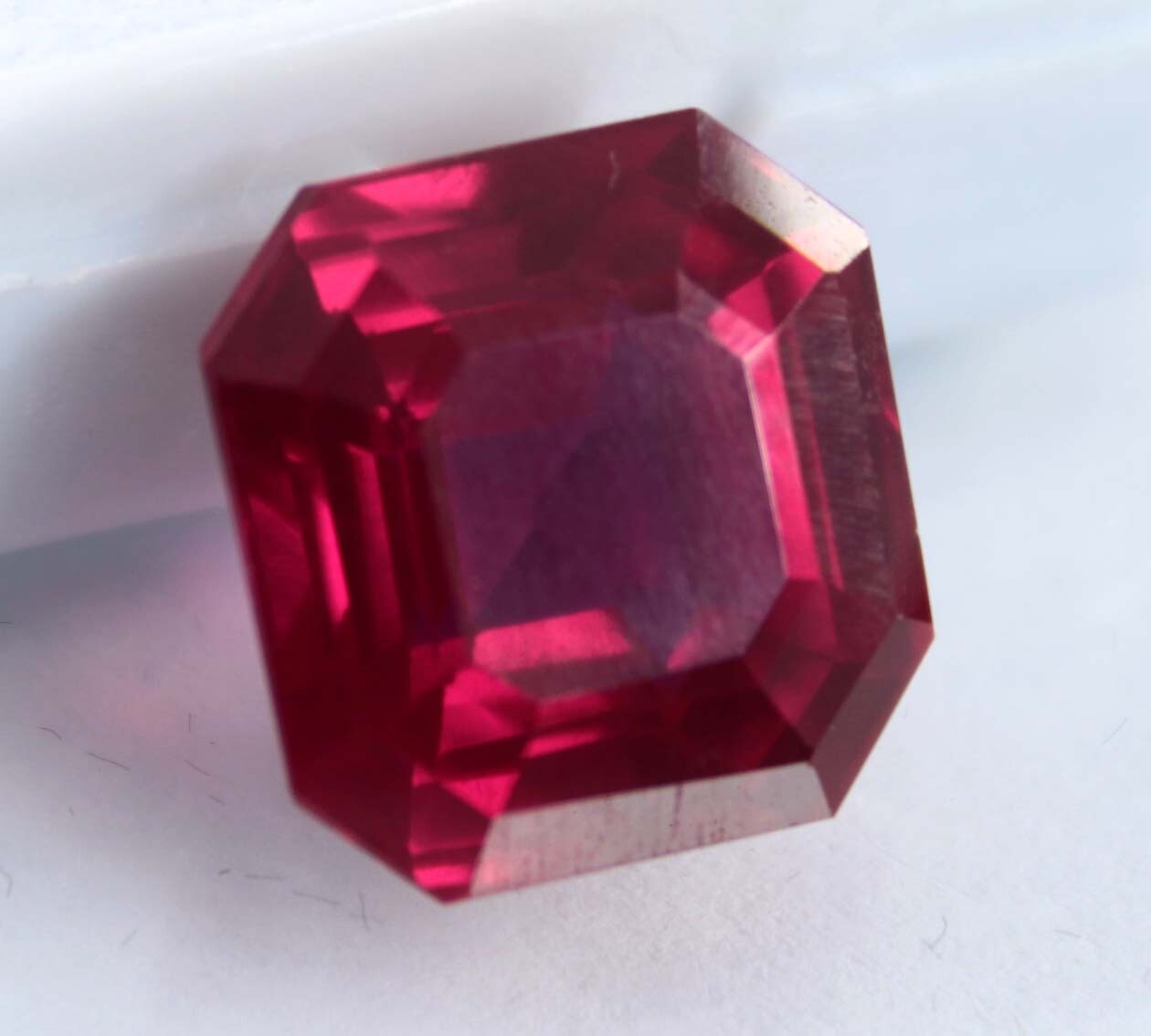 9 Ct Natural Ruby Red Square Cut CERTIFIED Loose Gemstone Ring Size AA+ ...