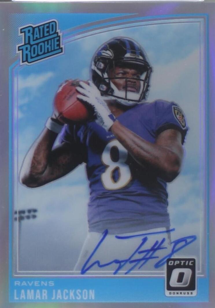 2018 Donruss Optic - Rated Rookie Lamar Jackson #167 Holo Prizm ...