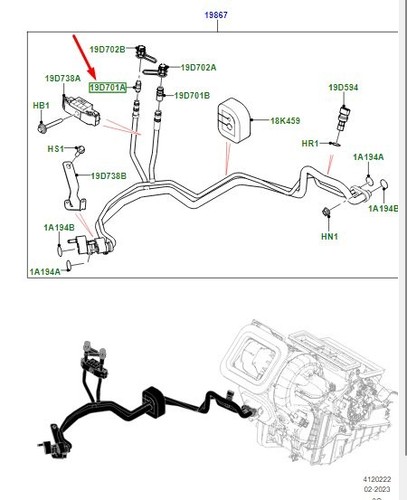 LR RANGE ROVER EVOQUE L551 Low Pressure Charge Port Valve LR002940 NEW ...