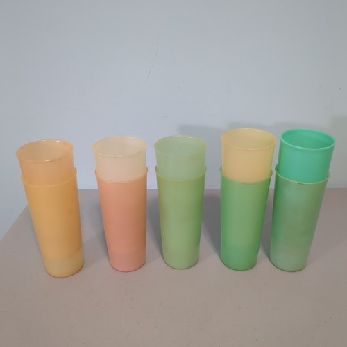 Lot of 10 Vintage Tupperware Drinking Glass Tumbler pastel | eBay