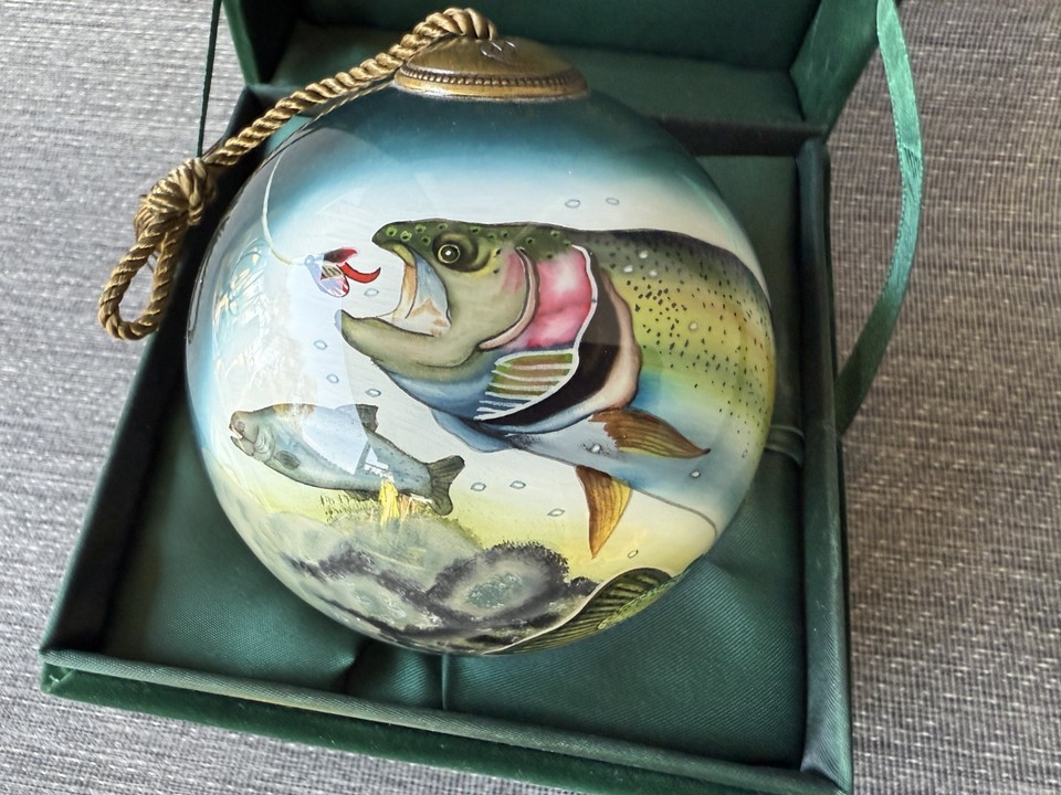Ne' Qwa Art Glass Ornament Trout by Jon Q. Wright Artist | eBay