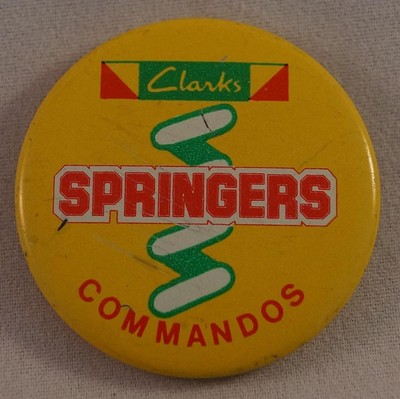 Clarks Springers Commandos Advertising Pin Pinback Button | eBay
