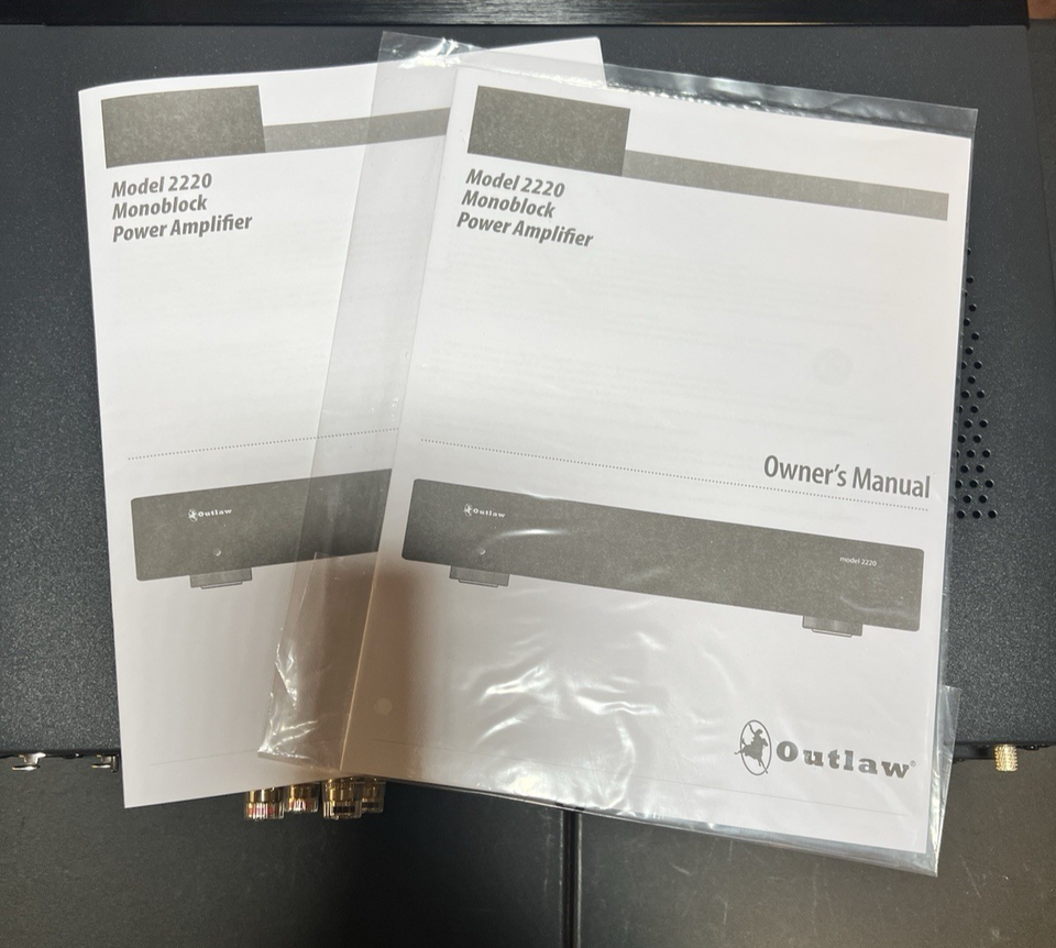 Outlaw Audio 2200 - Pair of Single Channel 200w Monoblock Amplifiers | eBay