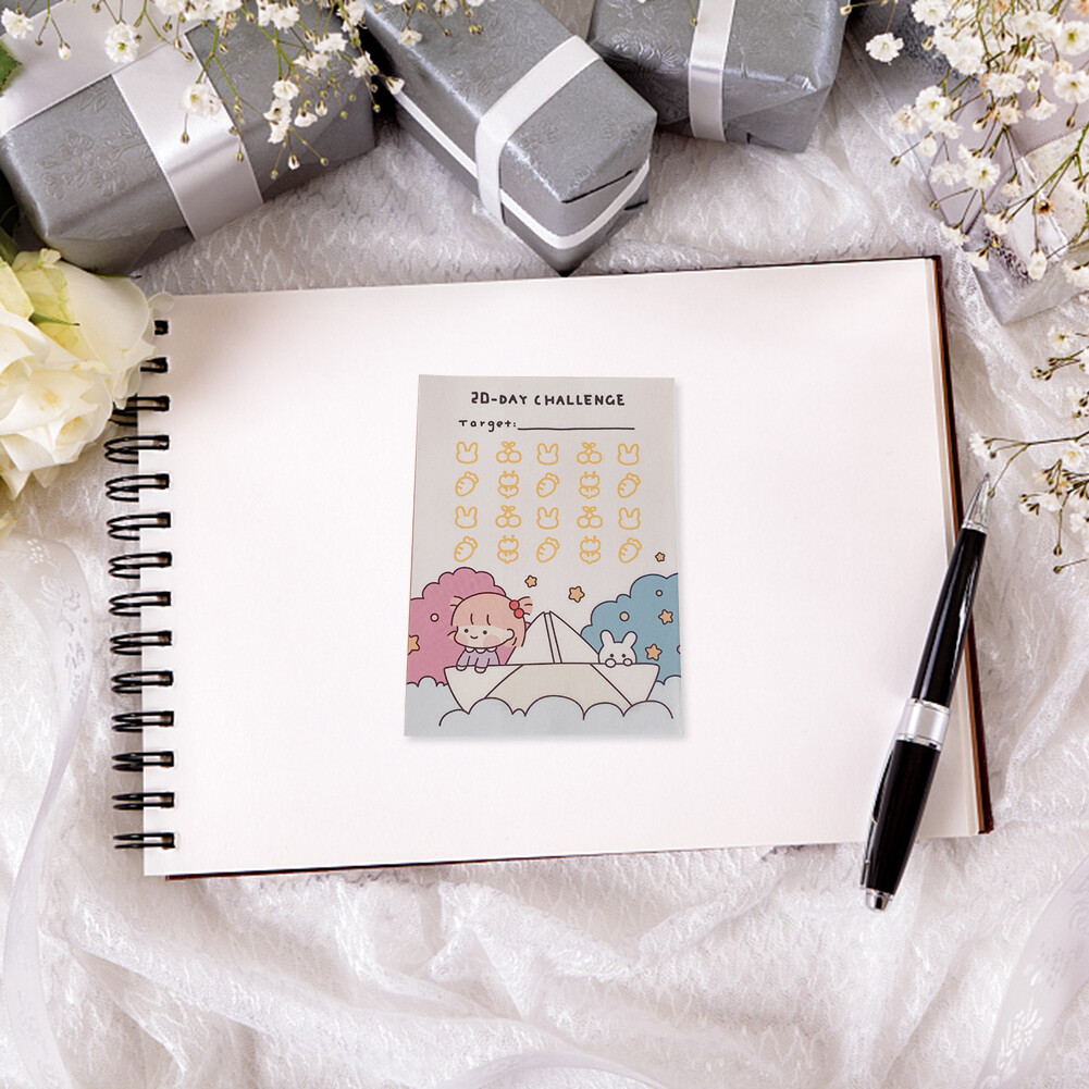 R# Cartoon Girl Note Paper Art Crafts Creative Message Reminder Pads ...