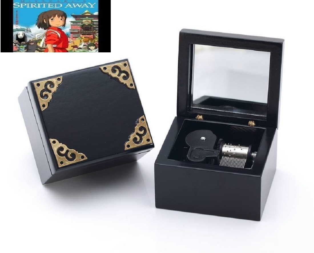 Black Vintage Square Music Box ♫ ONE SUMMER'S DAY ♫ | eBay