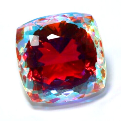Certified Natural Mystic Topaz 86.30 Ct Cushion Cut Multicolor Loose ...
