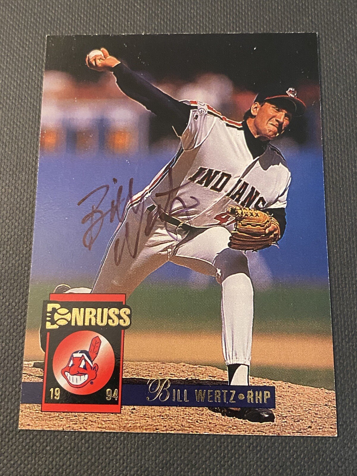 Bill Wertz Signed 1994 Donruss Card Auto Cleveland Indians Autograph ...