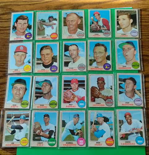 VINTAGE 1968 TOPPS BASEBALL CARD SET BUILDER LOT OF 80 NM-NM/MINT * ONE ...
