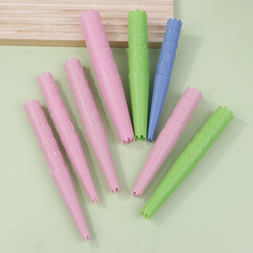 4Size 48Pcs/Bag Spiral Plastic Perm Stick Women Magic Curly Hair Roller ...