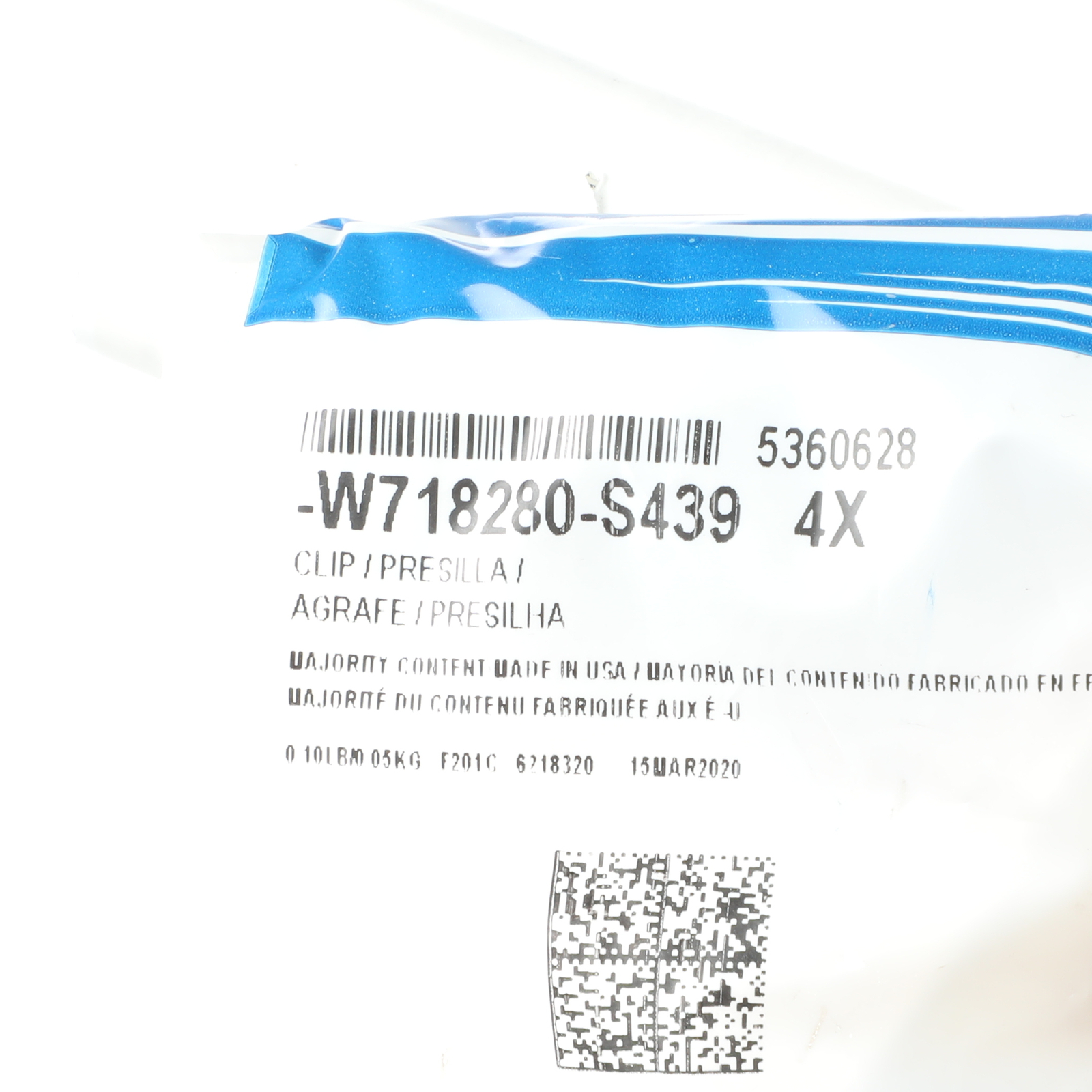 NEW OEM Ford 2017-2019 Escapr Liftgate Lower Trim Retainer Clip W718280 ...