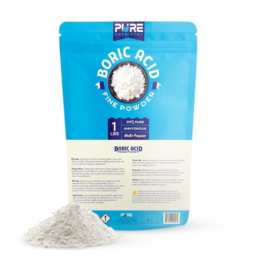 99.9% Pure Boric Acid Powder 1 lb Industrial Grade Fine Multipurpose ...