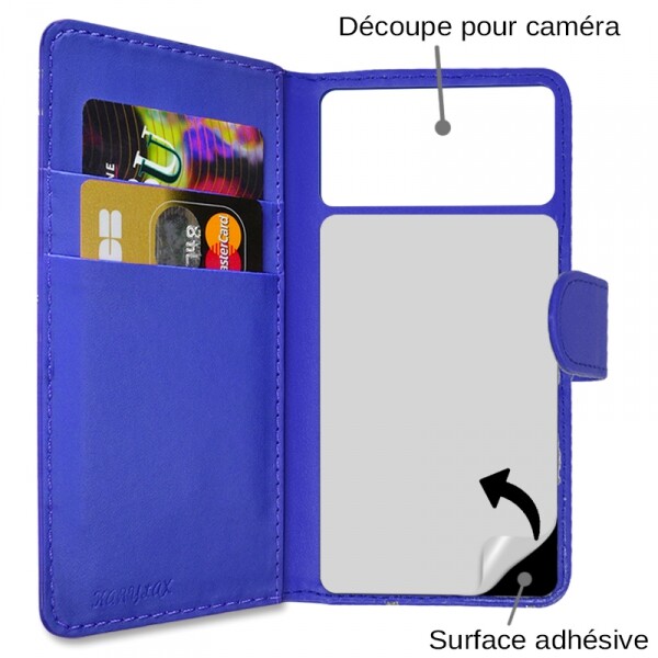 Étui Portefeuille Diamant Bleu (Ref.8-A) pour Smartphone Echo Moss | eBay