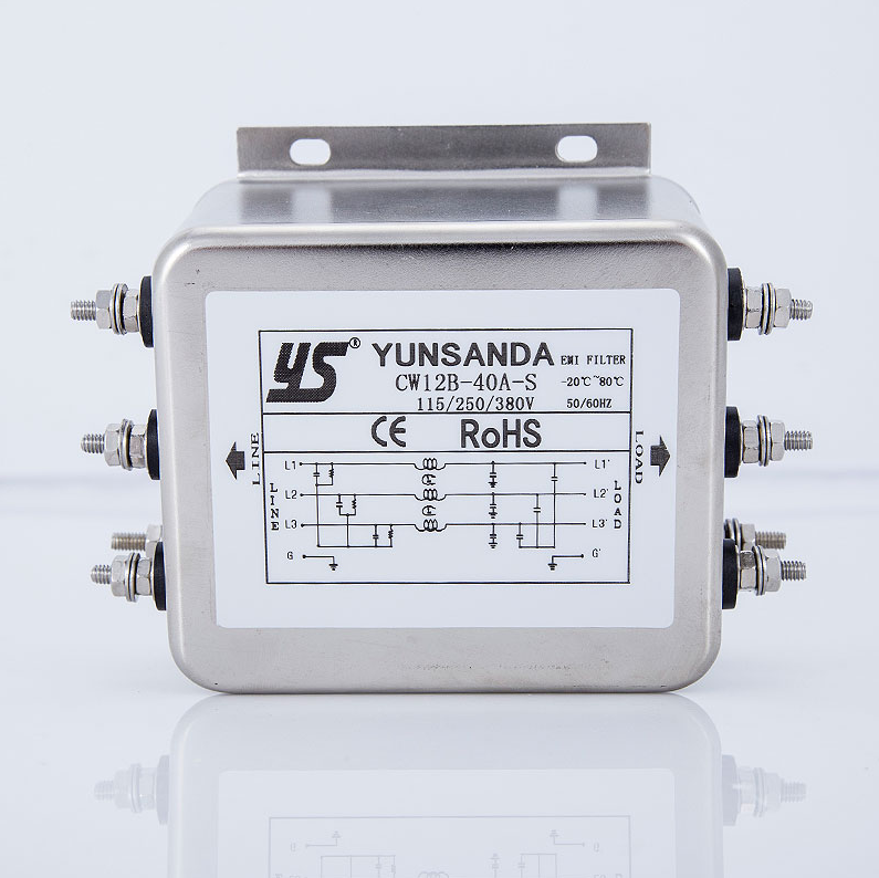 1PCS new For YUNSANDA 3-phase 4-wire power filter CW12B-40A-S 40A M6 ...