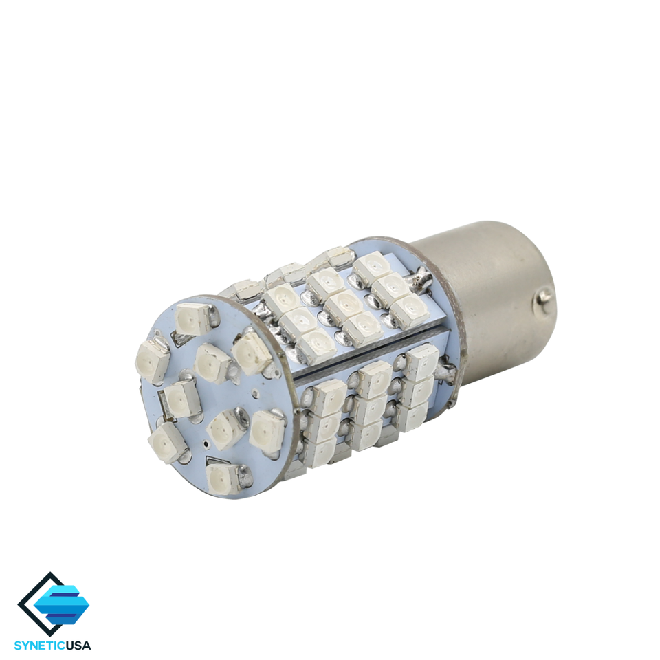 2x 1157 Dual Filament 57-SMD Red Brake Tail Stop LED Lamp Light Bulbs ...