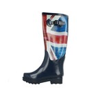 LADIES UNION JACK FLAG KNEE HIGH FESTIVAL WELLIES WELLINGTON BOOTS ...