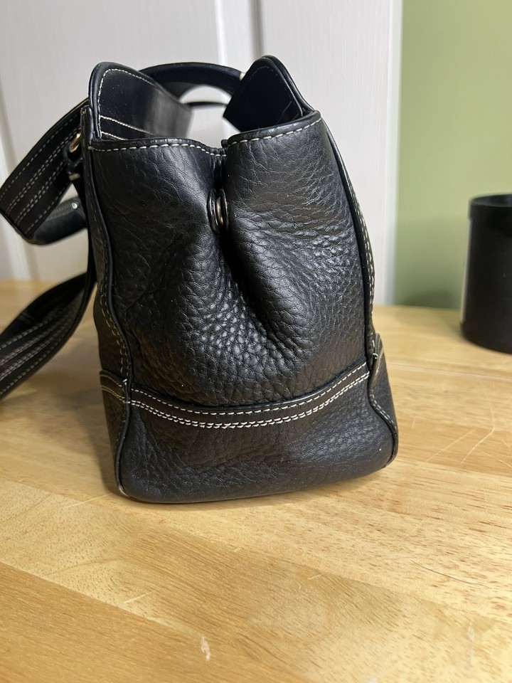 Coach Black Pebbled Leather Satchel Turnlock Shoulder Bag Y2K Style ...