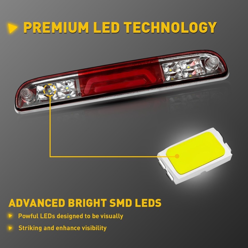 2SET Red Third Brake 3rd Light Cargo White Lamp For 2001-05 Ford ...