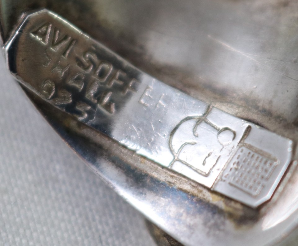 Israel Sterling Silver & Black Onyx Avi Soffer Designed Ring Size 7 | eBay