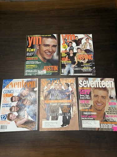 Lot Of 5 Vintage Teen Magazines N’Sync Magazines Justin Timberlake ...