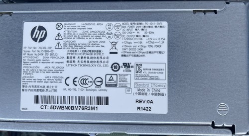 HP PSU 240W Power Supply 702309-002 751886-001 Used | eBay
