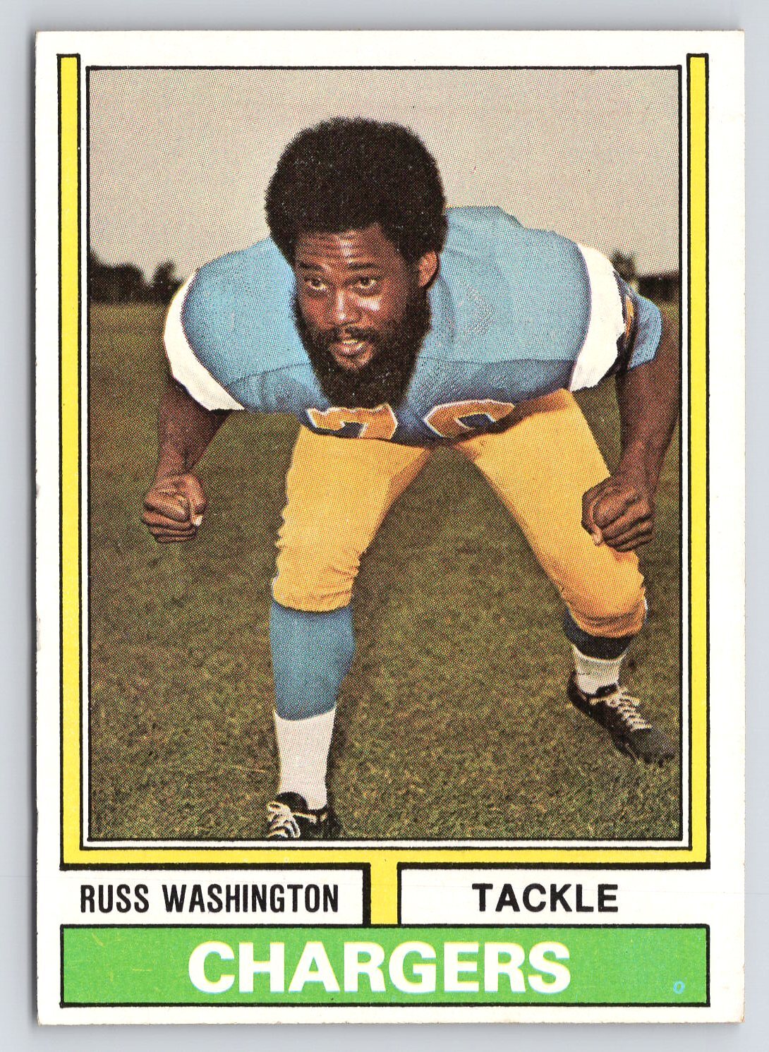 1974 Topps #416 Russ Washington - Chargers - NmMt | eBay