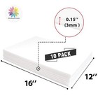 Pack of 10 1/8" White Foam Core Boards 12x16 White | eBay
