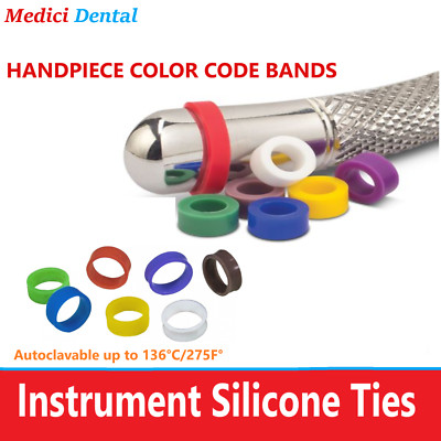 Dental HANDPIECE COLOR CODE BANDS, Silicone Rings for Handpiece 24/Bx ...