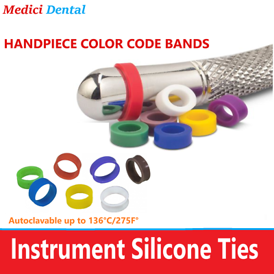 Dental HANDPIECE COLOR CODE BANDS, Silicone Rings for Handpiece 24/Bx ...