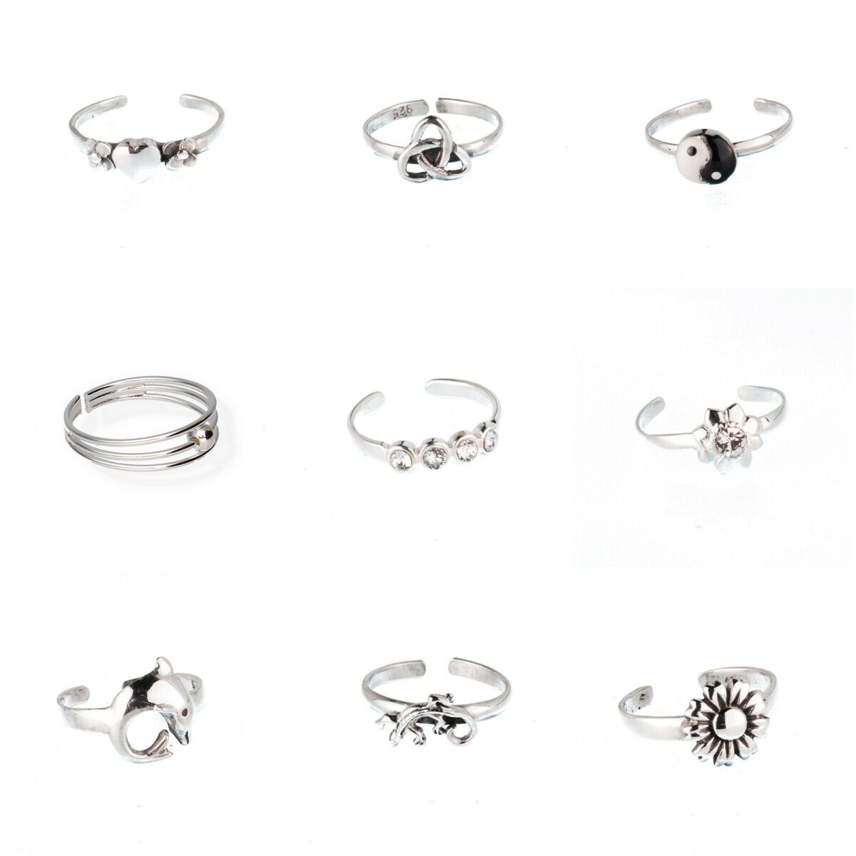 Zehenring Damen Fußring Fussschmuck toe ring 925 Sterling Silber z618 ...