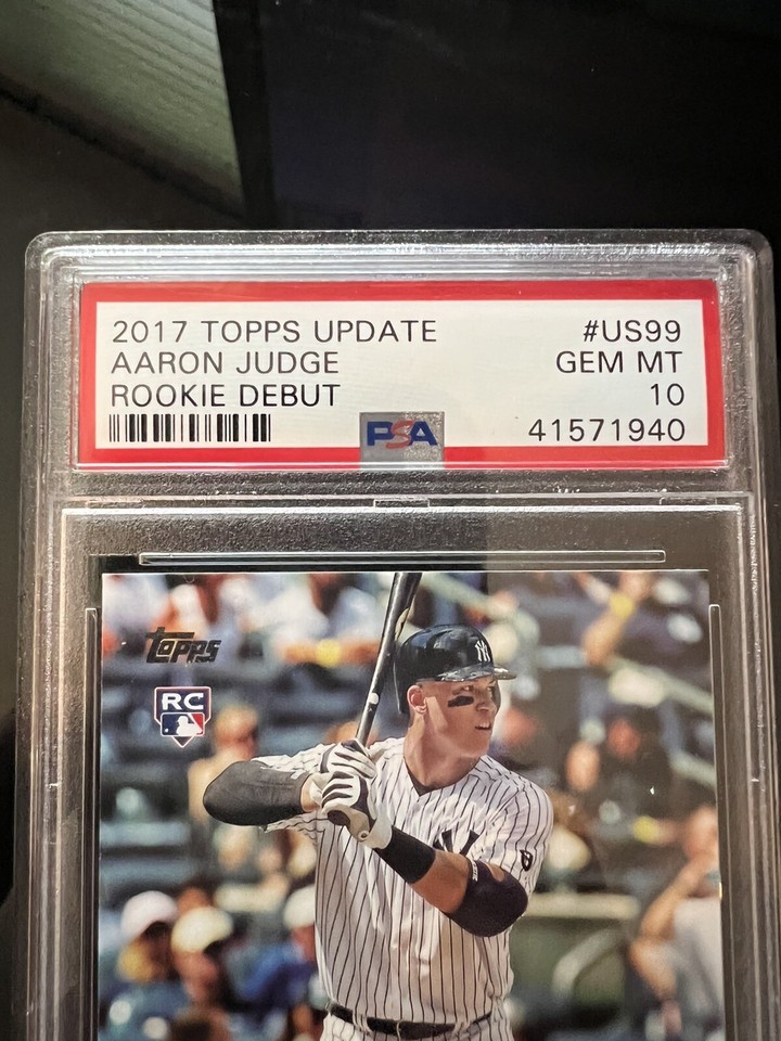 Aaron Judge 2017 Topps Update #US99 Rookie Debut RC PSA 10 Gem Mint ...