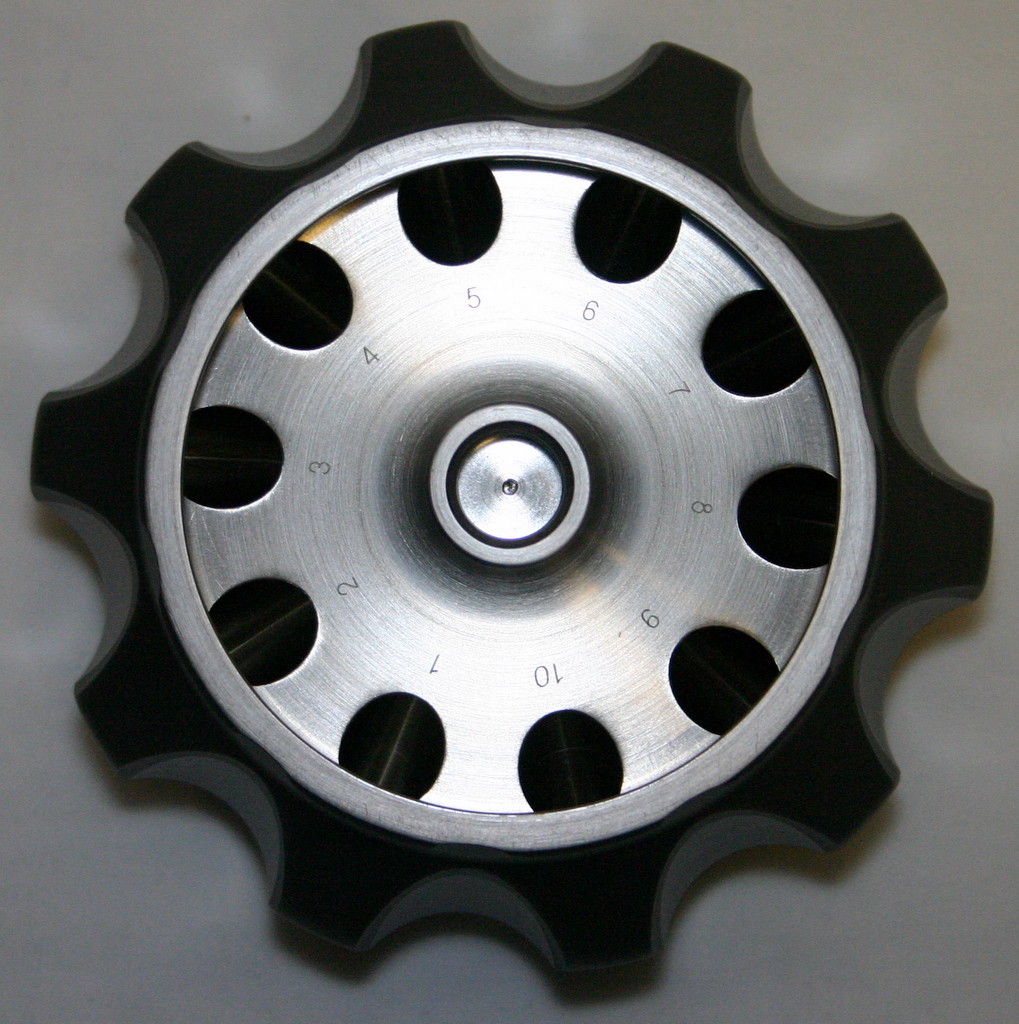 BECKMAN ULTRACENTRIFUGE FIXED ANGLE TITANIUM ROTOR, MODEL MLA-130, 10 x ...