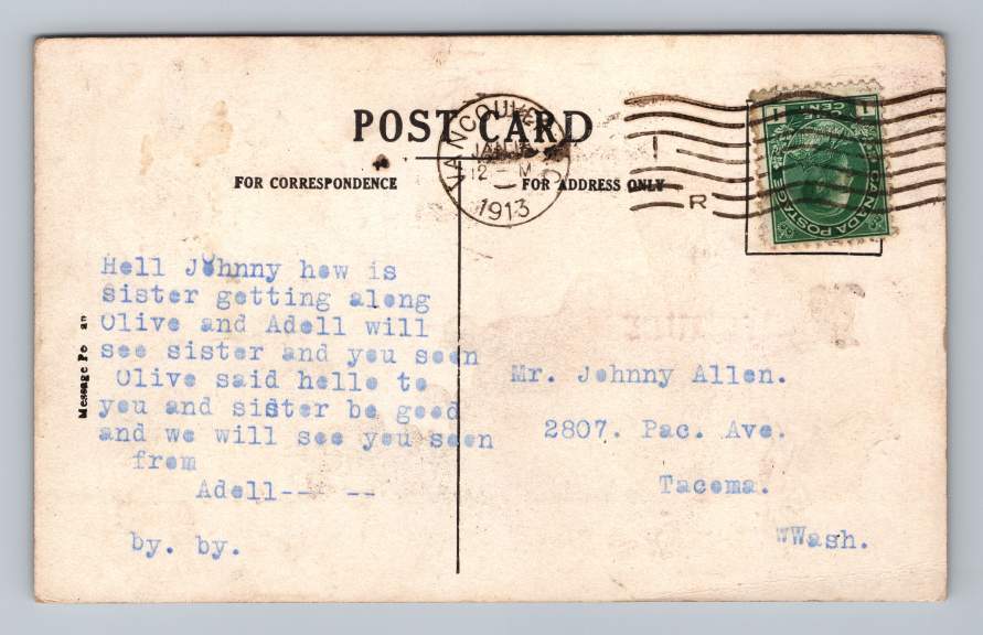 "Was Detained in VANCOUVER" Antique British Columbia Pennant Postcard ...