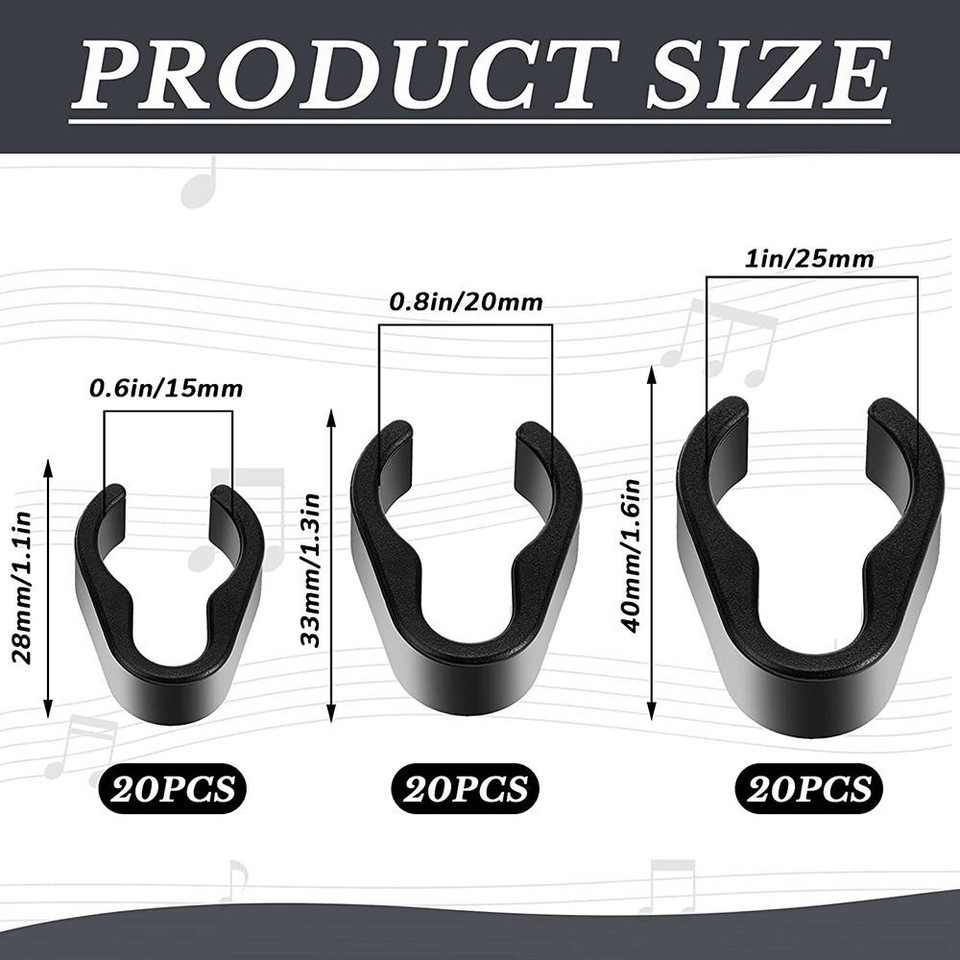 Microphone Holder Clip Microphone Stand Clamp Mic Cable Clips Boom Pole ...