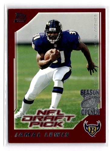 2000 Topps Rookie Card Jamal Lewis #210 NFL Draft Pick Baltimore Ravens ...