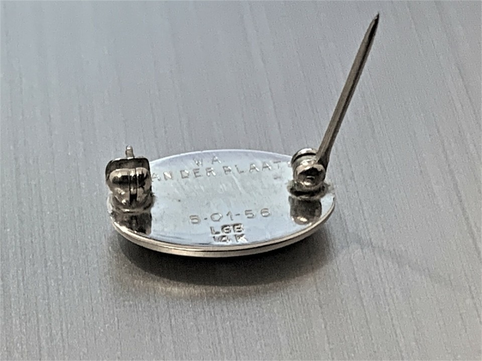 DOW CHEMICAL 14K Solid White Gold; Employee Service Award Pin Badge | eBay