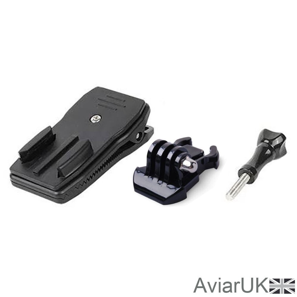 Backpack Rucksack Clip for GoPro HERO Camera Rotating Mount Shoulder ...