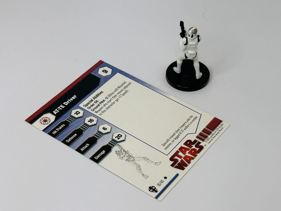 Star Wars Miniatures GALAXY AT WAR AT-TE Driver 18/40 w/card | eBay
